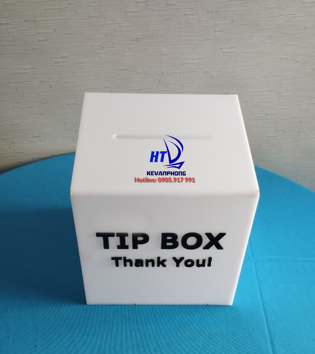 Sản Xuất Thùng Đựng Tiền Tip - HỘP Tip Box Mica - Văn phòng Phẩm HTD